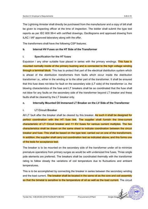 D Distribution Transformer Specification Pdf