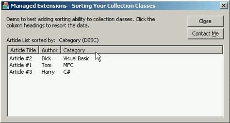 Managed Extensions Sorting Your Collection Classes CodeGuru