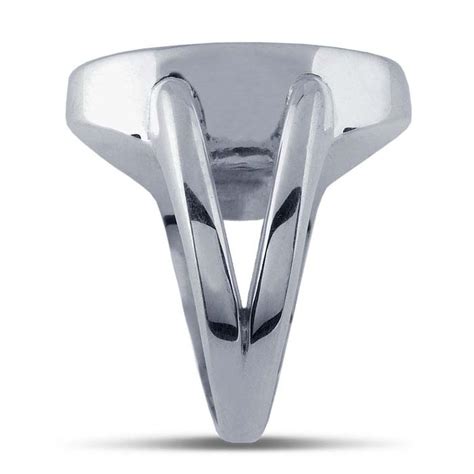 Sterling Silver Split Shank Oval Cabochon Ring Mounting Riogrande