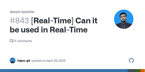 Real Time Can It Be Used In Real Time · Issue 843 · Deezerspleeter · Github