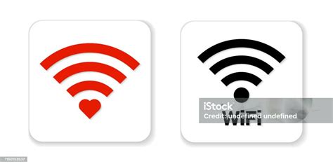 흰색 배경에 고립 된 와이파이 서명 Wifi 아이콘을 표시 합니다 빨간색 심장 흰색 배경에 고립 된 레드 사인 와이파이 공유