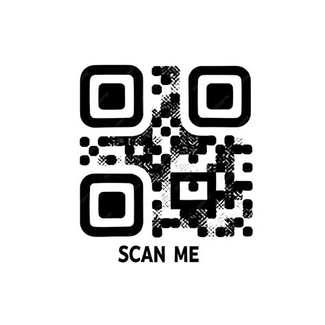 Black And White Qr Code Qr Code With Text Scan Me Text Qr Code Design