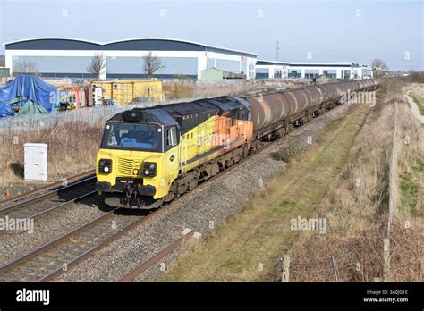 Colas Rail Class 70 Number 70807 Leading The 07 02 Lindsey Oil Refinery