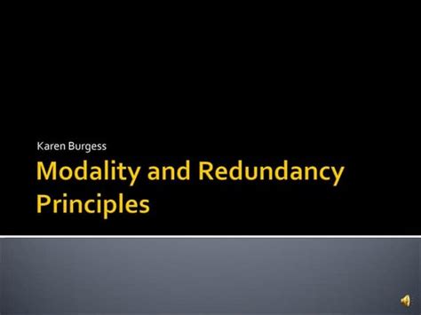 Redundancy Principle 2 Ppt