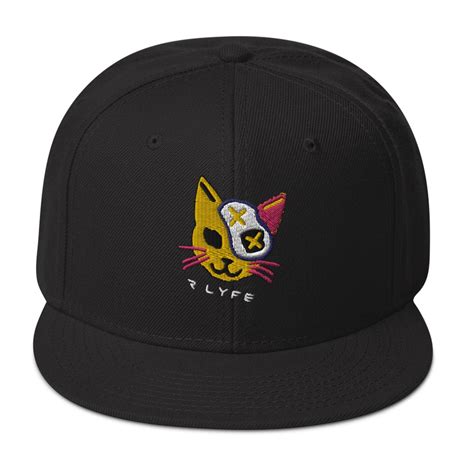 Yellow Patchy Cat Snapback Hat Etsy