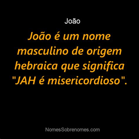 Qual o significado do nome João