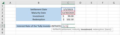 Intrate Function Formula Examples Use Interest Rate In Excel Wall