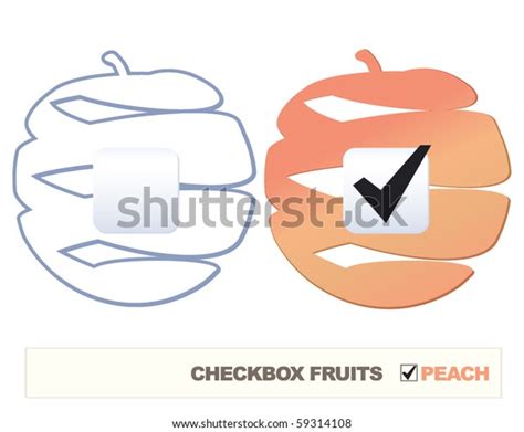 Stylized Checkbox Peach Stock Vector Royalty Free 59314108 Shutterstock