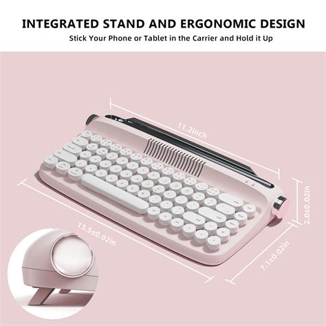 Yunzii Actto B307 Upgraded Rechargeable Wireless Retro Typewriter Keyb Yunzii Keyboard