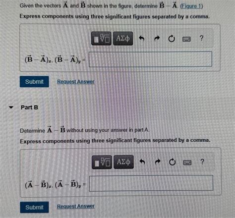 solved given the vectors a and b shown in the figure