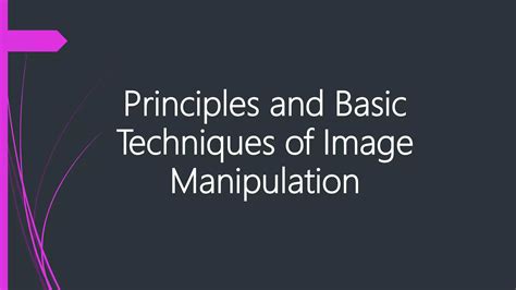 Empowerment Technologies Principles And Basic Techniques Of Image