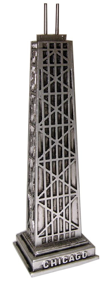 John Hancock Statue Pewter Look Great Chicago Ts