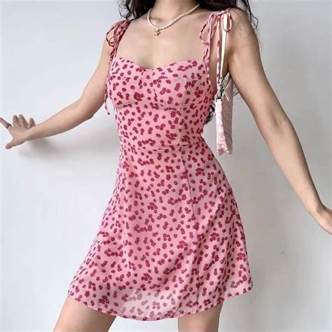 Small Fresh Sweet Slim High Waist Suspender Dress Mini Floral Lace