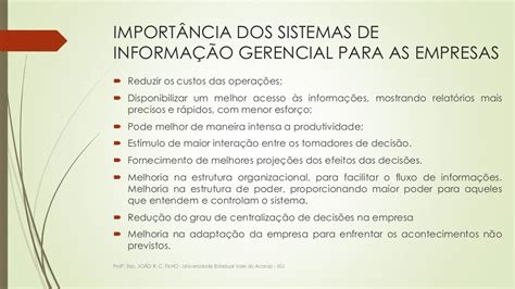 Sistemas De Informações Gerenciais Sig