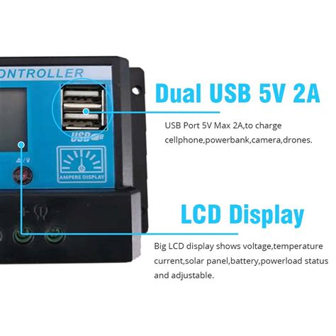 20a Solar Charge Controller Regulator Pwm 2 Usb Ma Grandado