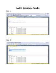 Week 2 Lab Report Docx LAB 8 Combining Results Part 1 Part 2 Part 3