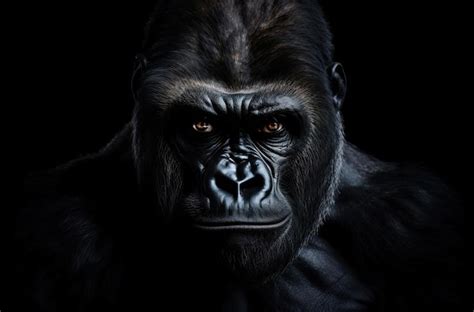 Premium Ai Image Gorillas Face In The Style Of Hyperrealistic Wildlife Portraits