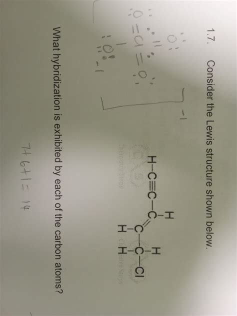 Consider The Lewis Structure Shown Below Lewis Structure What Hybridiz