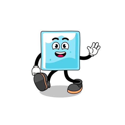 Ice Block Cartoon Walking 6663510 Vector Art At Vecteezy