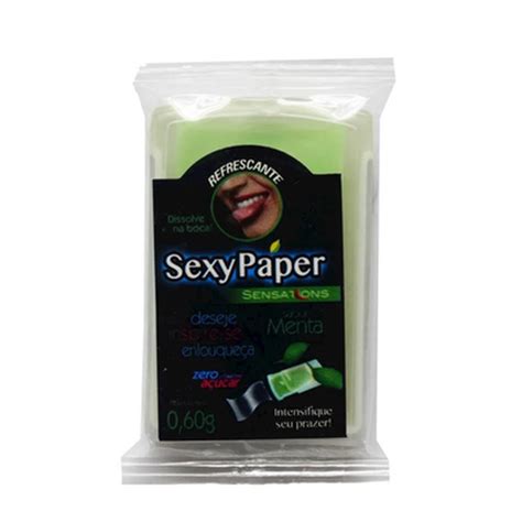 Comprar Sexy Paper Sensations LÂminas Refrescantes ComestÍveis Zero AÇÚcar R200 Ana Lingerie