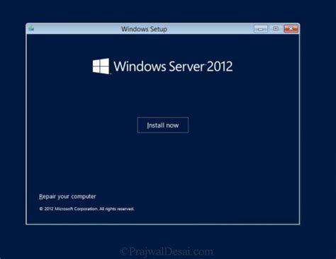 Installing Windows Server 2012 In Core Mode Prajwal Desai
