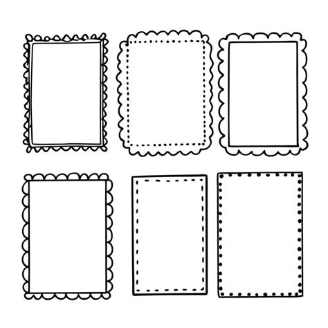 Hand Drawn Doodle Frames Collection 46957683 Vector Art At Vecteezy