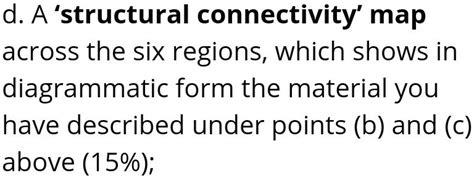 Solved A Structural Connectivity Map Across The Six Regions Cerebellum Brain Stem
