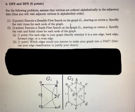 Solved For The Following Problems Assume That Vertices Are
