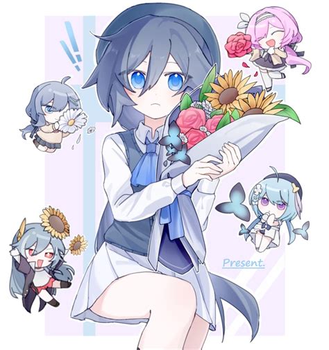 Fu Hua Elysia Fu Hua Griseo Griseo And More Honkai And More Drawn By Manfu W Danbooru