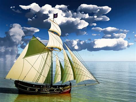 海上的海盗双桅帆船 库存照片 图片 包括有 å®¤å¤ ç©º å¤ æ²¡äºº å¤§åž‹é©±é€ èˆ° 64483324