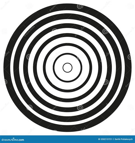 Concentric Circles Design Minimal Geometric Rings Modern Abstract Vector Circular Target