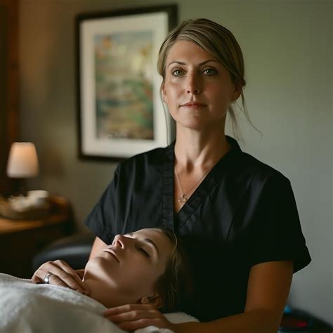 Massage Therapist Illustration Premium Ai Generated Image