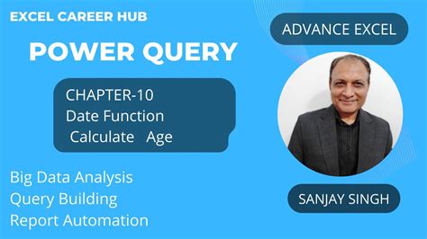 Power Query Full Course In Hindi Ch 10 Date Function Calculate Age