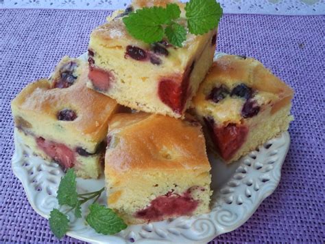 Ciasto Ucierane Z Owocami Przepis PrzyslijPrzepis Pl