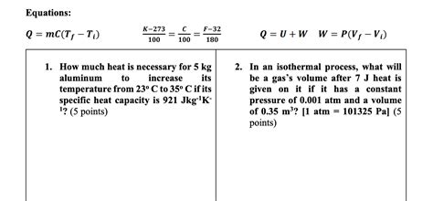 Solved Equations Chegg