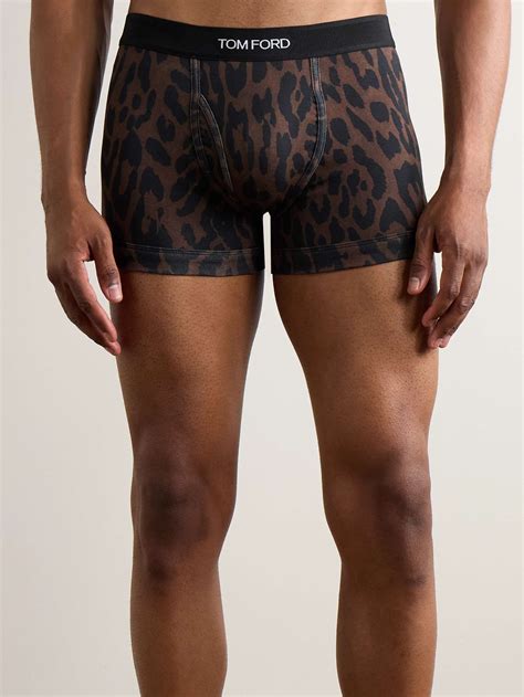 Tom Ford Cheetah Print Stretch Cotton Boxer Briefs For Men Mr Porter