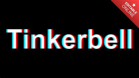 Tinkerbell Glitch 3d Text Effect Generator