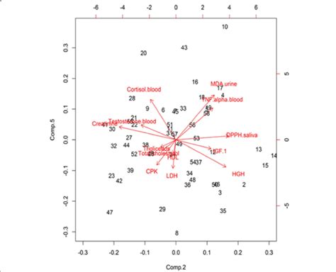PCA Graph Components Graph Showing The Two Selected Components Comp 2 Download Scientific