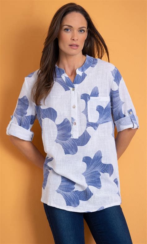 Womens Tunic Tops Long Line Plain And Print Tunics Klass