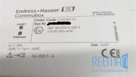 Converter FXA191 G1 Endress Hauser