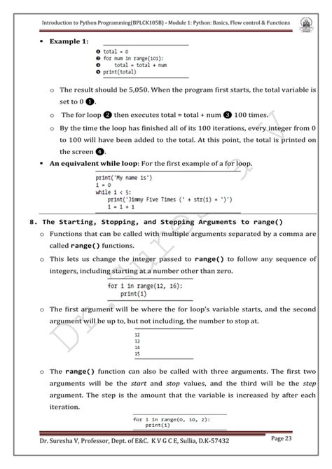 Module 1 Python Prog BPLCK105B By Dr SV Pdf