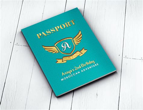Morocco Passport And Ticket Birthday Invitation Girl Etsy