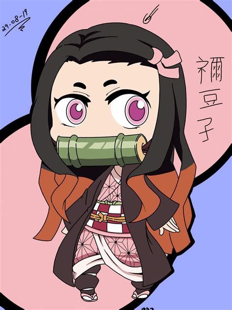 Chibi Nezuko Kamado Fanart Anime Amino