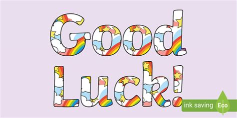Good Luck Display Lettering Twinkl KS1 Teacher Made