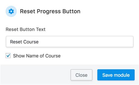 Reset Progress Button Uncanny Owl