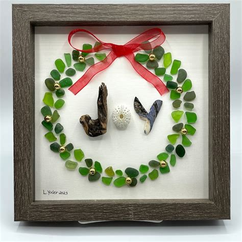 Framed Pebble Art Etsy