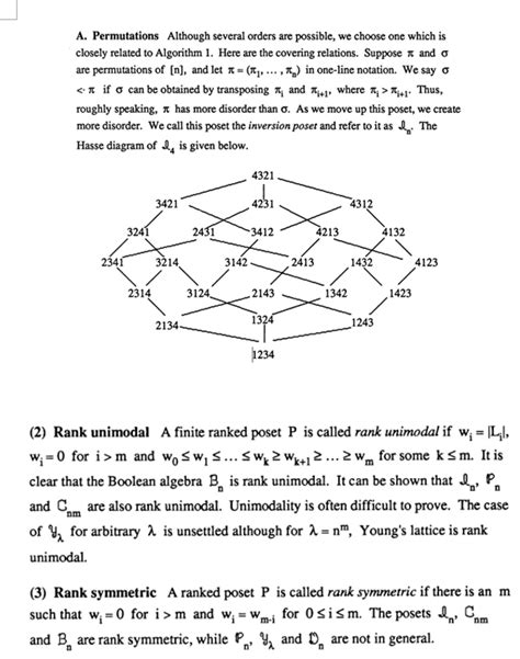 Solved Prove Ln Inversion Poset ﻿is Rank Symmetric And
