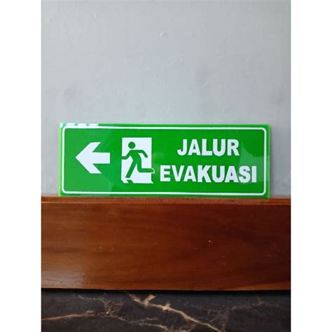 Jual Sign Acrylic Jalur Evakuasi Sign Jalur Evakuasi Shopee Indonesia