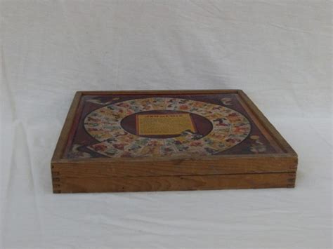 Jeu de Société en bois Mallette ancienne de jeu de l oie dames et jacquet occasion