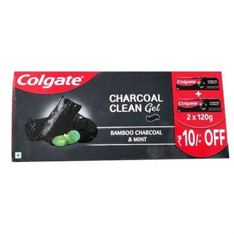 Black Colgate Charcoal Clean Gel Toothpaste For Teeth Cleaning At